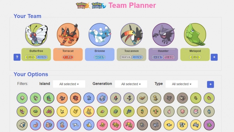 Pokemon Sun & Moon Team Planner Tool Released By Fan